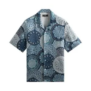 Kith Mosaic Mandala Thompson Camp Collar Shirt - Blue