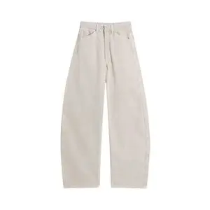 LEMAIRE High Waisted Curved Pants - Tan