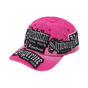 Supreme City Patches 6-panel Cap - Pink