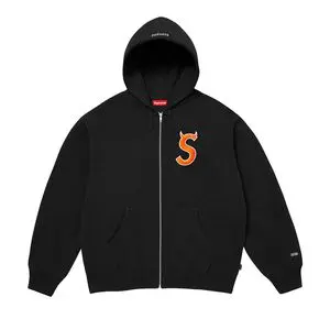 Supreme Supreme Devil's Logo Zip Up Hooded Sweatshirt Black