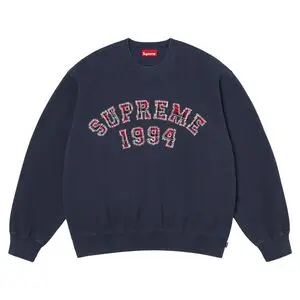 Supreme Plaid Arc Crewneck - Blue