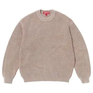 Supreme Washed Small Box Waffle Sweater - Brown