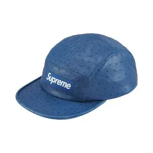 Supreme Ostrich Embossed Leather Gore-tex Camp Cap - Blue