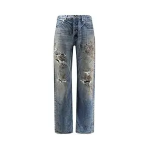 Rick Owens Pantaloni In Denim Kurdt Pant Wash 'vintage Wash - Blue