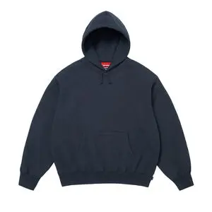 Supreme Satin Appliqué Hooded Sweatshirt - Blue