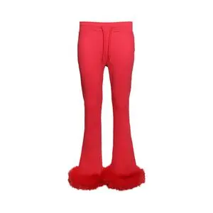 Balenciaga Flared Sweatpants With Fur Trim