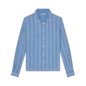 BODE Beaded Sea Stripe Shirt - Blue