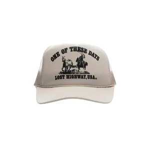 ONE OF THESE DAYS Lost Highway Trucker Hat - Tan
