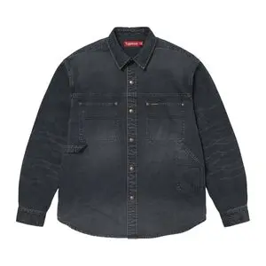 Supreme Distressed Snap Painter Shirt