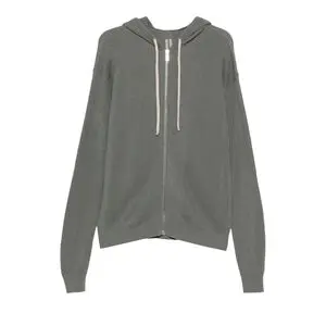 Rick Owens Giacca In Maglia Zipped Hoodie 'euca - Grey