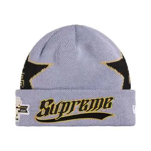 Supreme New Era Stars Beanie - Purple
