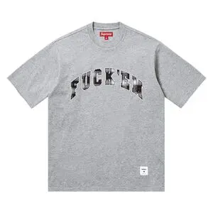 Supreme Short-sleeve Plaid Graphic T-shirt - Grey
