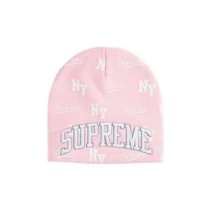 Supreme New Era Monogram Beanie - Pink