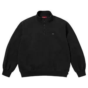 Supreme Small Box Half Zip Pullover - Black