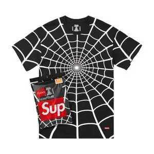 Supreme X Hanes Spider-man Tagless Tees - Black