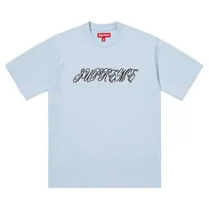 Supreme Raised Script Short-sleeve Top - Blue