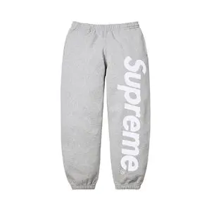 Supreme Satin Appliqué Sweatpant - Grey