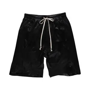 Rick Owens Leather Wide Pusher Shorts