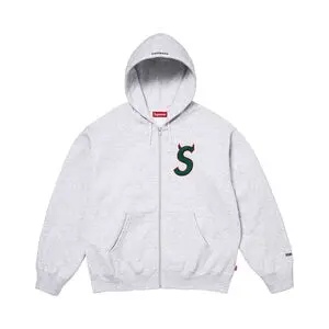 Supreme Devil S Logo Zip Up Hooded Sweatshirt