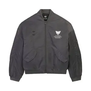 Adidas Satin Bomber Jacket - Grey