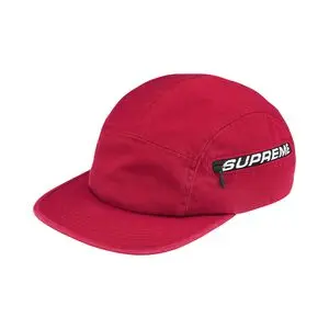 Supreme Side Zip Camp Cap - Red