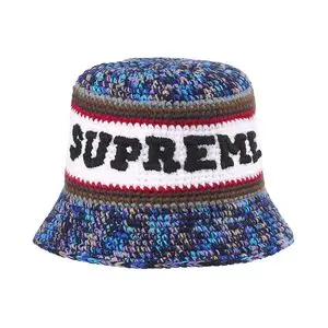 Supreme Knit Logo Bucket Hat - Blue