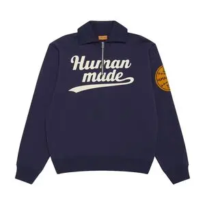 HUMAN MADE Half-zip Sweatshirt 'navy - Blue