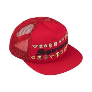 Supreme Pins Mesh Back 5-panel Hat - Red