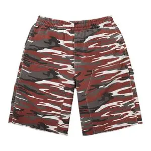 Supreme Double Knee Painter Sweatshort Camouflage - Red