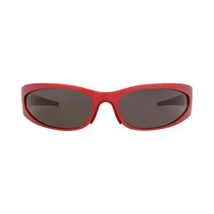 Balenciaga Shield-frame Aluminum Sunglasses - Red
