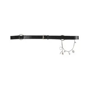 ANN DEMEULEMEESTER Charms Leather Belt - Black