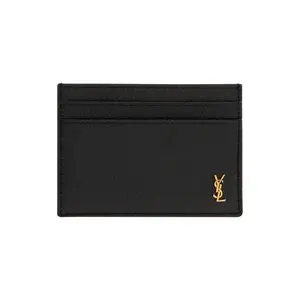 Saint Laurent Leather Cardholder 'nero
