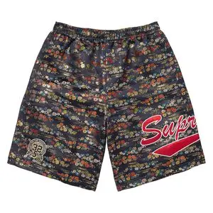 Supreme Floral Jacquard Shorts - Blue
