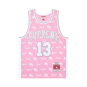 Supreme X Mitchell & Ness Monogram Jersey - Pink