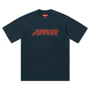 Supreme Raised Script Short-sleeve Top - Blue