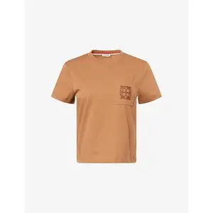 EMELLO Short Sleeve Cotton T-shirt With Embroidered Pocket
