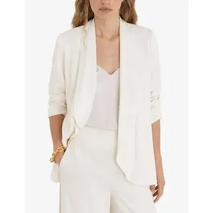 REISS Clover Tie-front Woven Jacket