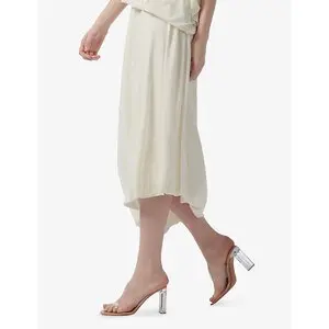 LEEM Asymmetric Bubble Modal-jersey Midi Skirt