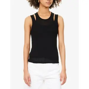 ME+EM Double Layer Slim-fit Knitted Vest Top