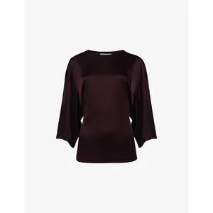 LEEM Satin Draped Cinch Top