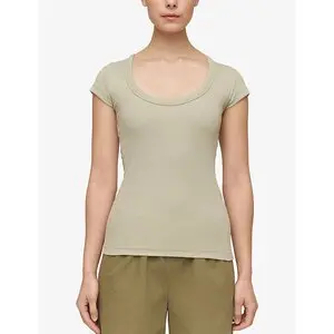 JOSEPH Ribbed Stretch-cotton Top