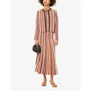 ME+EM Textured Stripe Knitted Cardigan