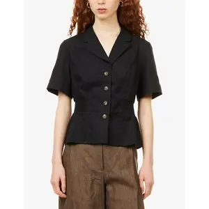 ME+EM Me + Em Soft Sculpt Crease-less Linen-blend Shirt