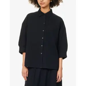 ME+EM Cheesecloth Relaxed-fit Cotton Shirt