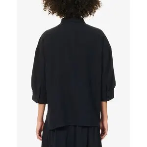 ME+EM Cheesecloth Relaxed-fit Cotton Shirt