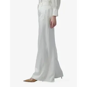 LEEM High-waist Wide-leg Woven Trousers