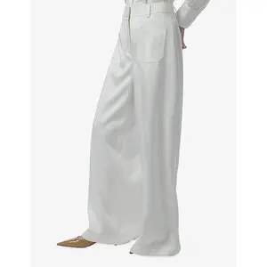 LEEM High-waist Wide-leg Woven Trousers