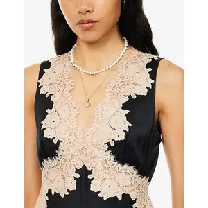 Rixo Emmie Lace Satin Top