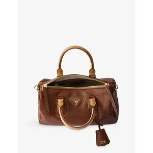 Prada Small Leather Top Handle Bag - Brown