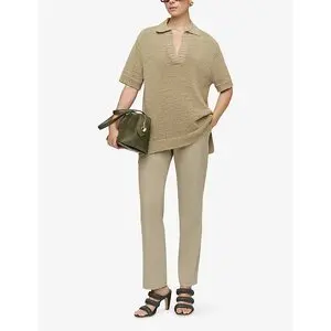 JOSEPH Coleman Tapered-leg Stretch-cotton Trousers
